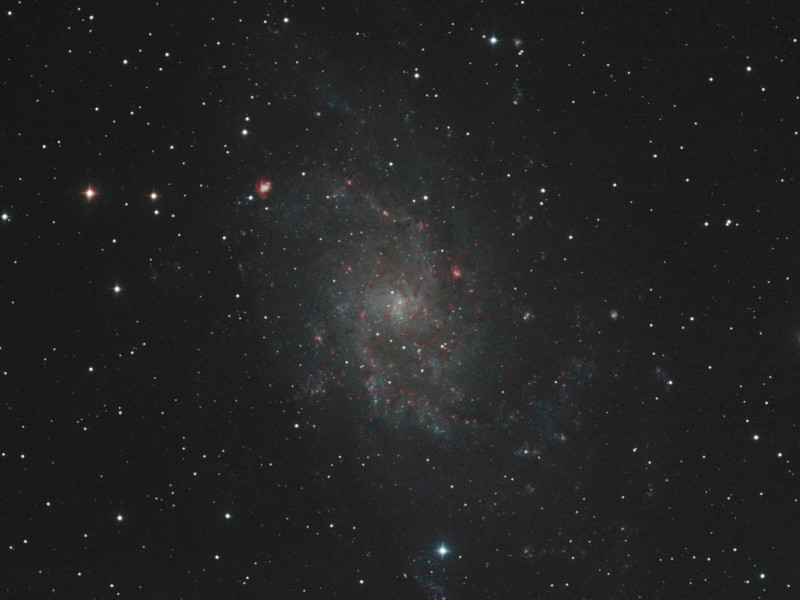 m33 in triangulum total exposure 4260 secs binning 4x4 observation