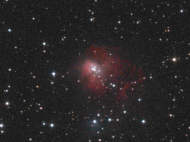 ngc1931 in auriga total exposure 7650 secs binning 1x1 observation